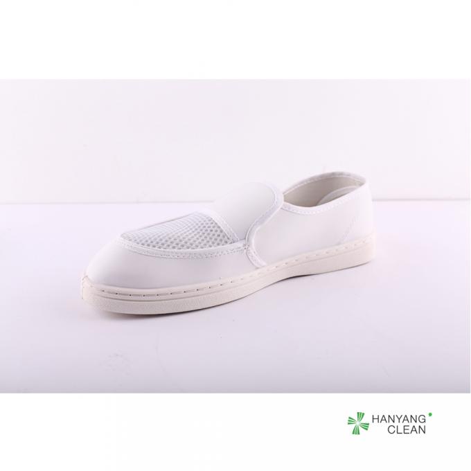 Cleanroom White breathable PVC sole anti slip antistatic leather lab ...