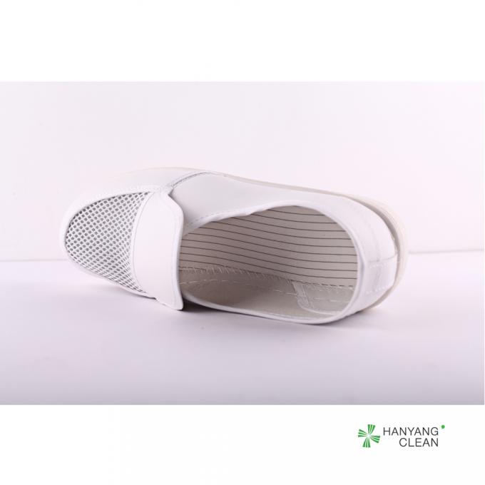Cleanroom White breathable PVC sole anti slip antistatic leather lab ...