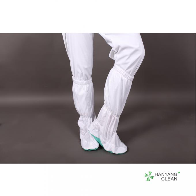 Blue stripe antistatic ESD cleanroom booties anti slip PVC safety soft ...