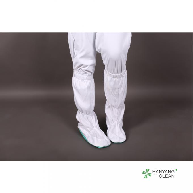 Blue stripe antistatic ESD cleanroom booties anti slip PVC safety soft ...