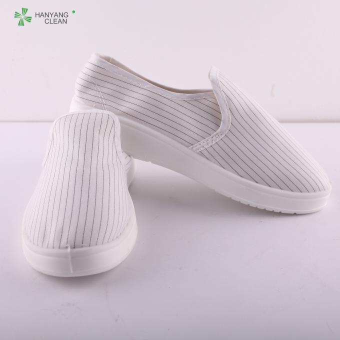 Cleanroom stripe canvas PVC sole shoe esd antistatic shoes for ...