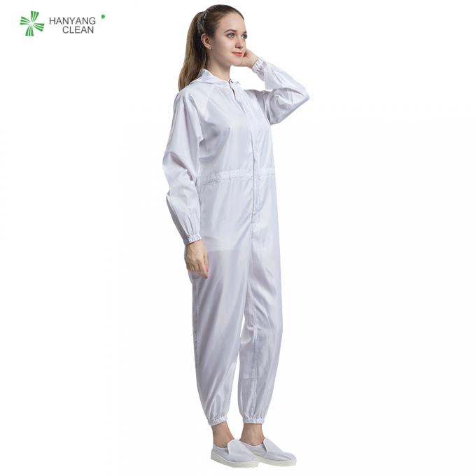 Anti Static ESD Cleanroom Overall Connect With Hood Dust Free Coverall