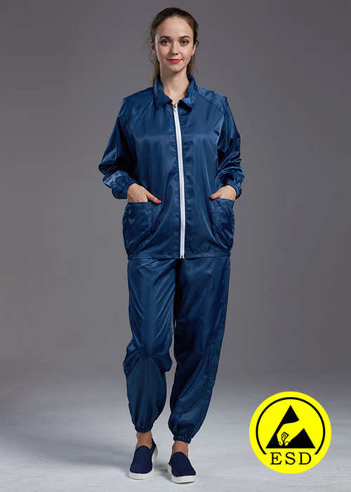 Electronic industry used Anti Static ESD Jacket and pants dark blue ...