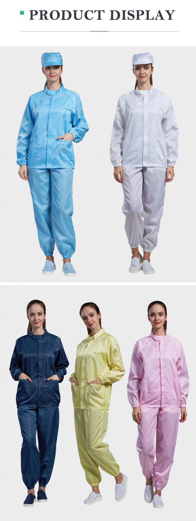 Reusable Work Food Industry Suit Safety Cleanroom Esd Antistatic Clothing