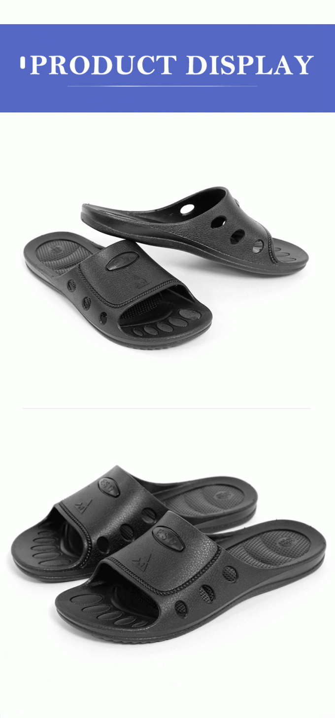 ESD SPU Antistatic Food Industry Footwear Black Lab Cleanroom Slippers