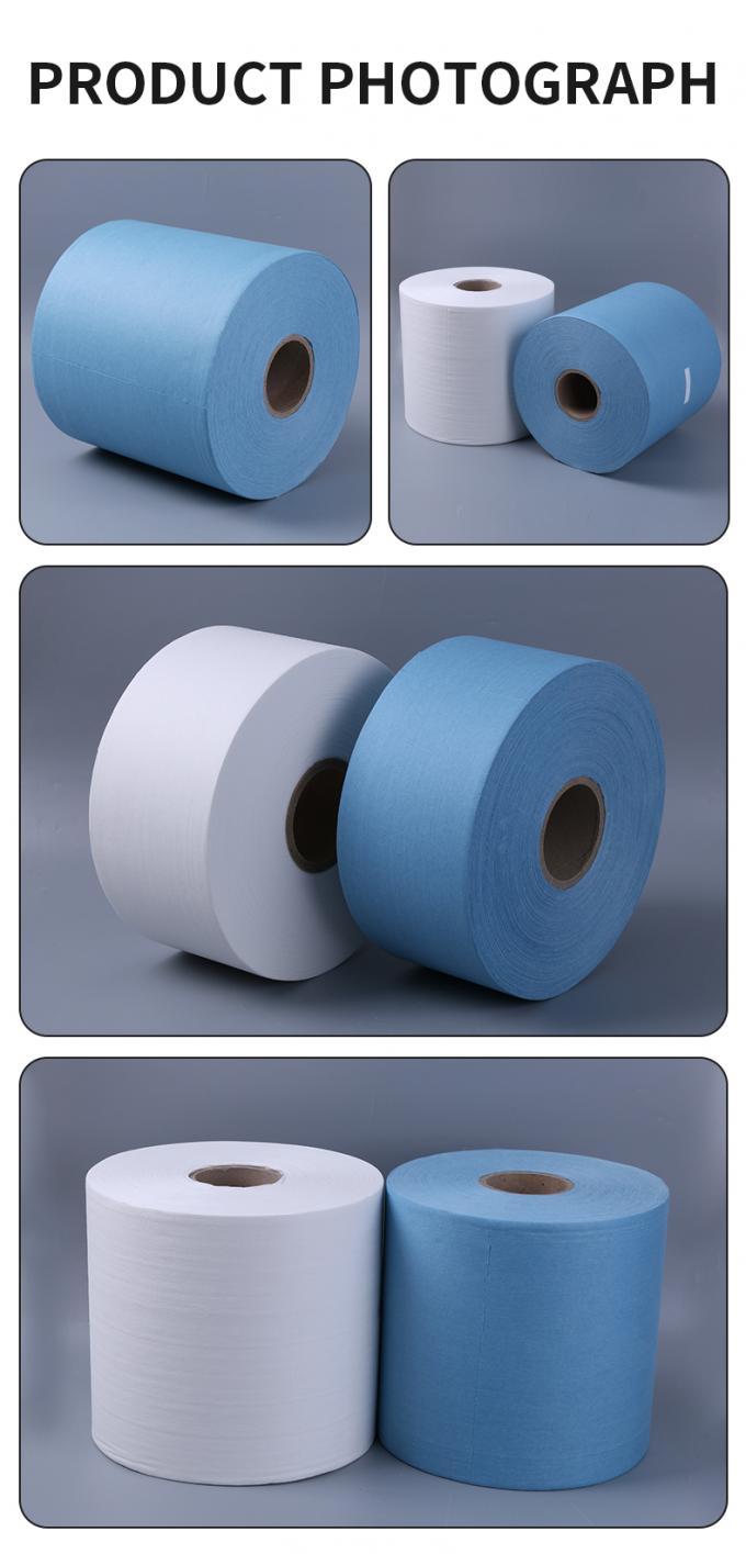 Nonwoven Cellulose Industrial Paper Rolls Lint Free Wood Pulp Polyester ...