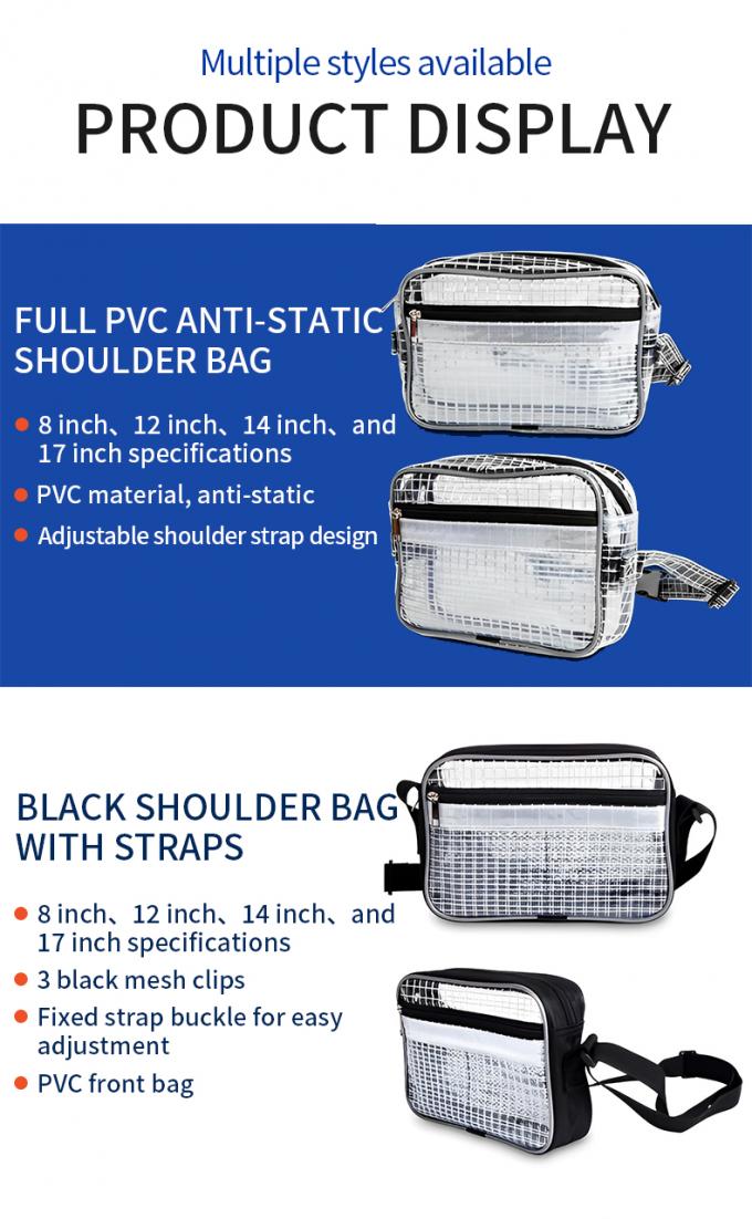 Dustproof Anti Static Cleanroom Pocket PVC Material ESD Bag