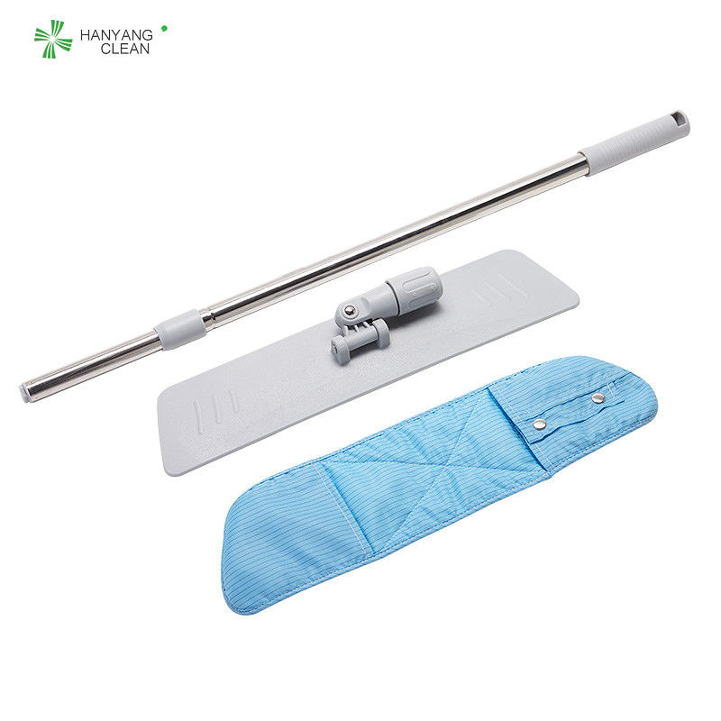 Class A Cleanroom Autoclavable ESD Mop With Stick Handle Mop Cloth