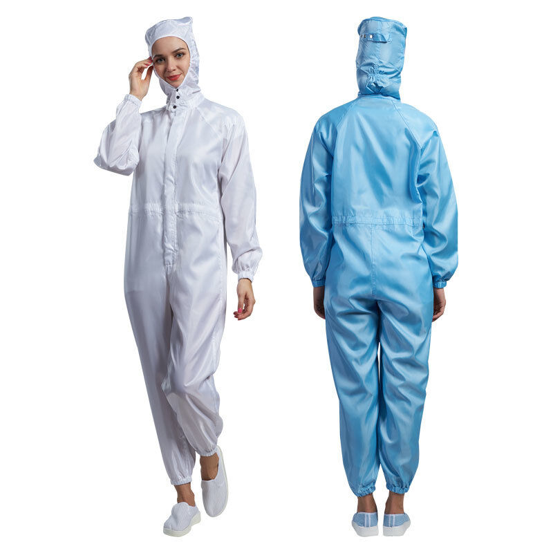 Custom Anti-Static ESD Cleanroom Suit - Class 100/1000, Autoclavable