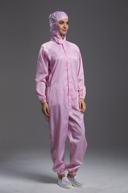 Food Processing Garment Resuable yellow hooded coverall pink durable in ...