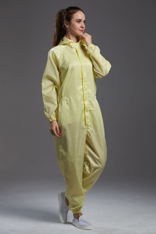 Food Processing Garment Resuable yellow hooded coverall yellow durable ...