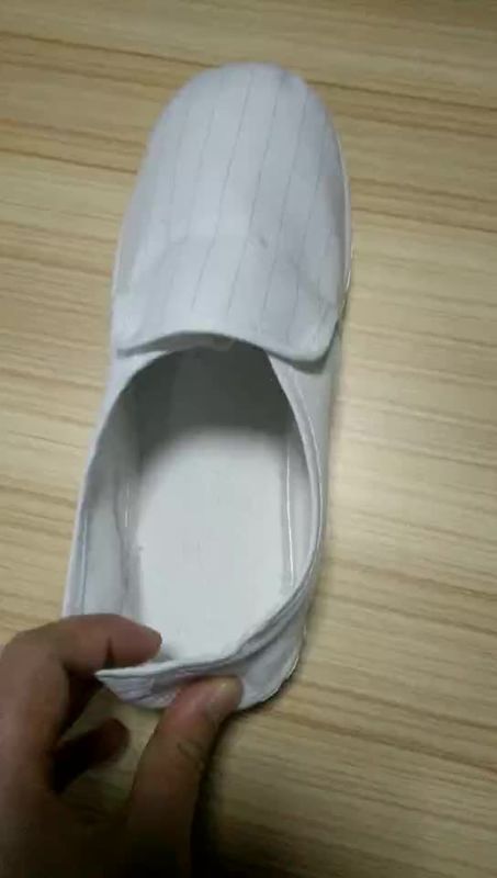 Autoclavable food factory cleanroom stripe canvas PVC outsole shoe ...