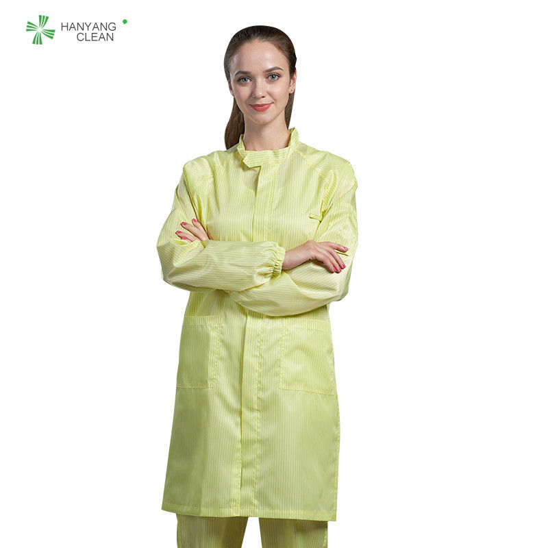 ESD antistatic lint-free and dust-proof polyester lab coat and smock ...