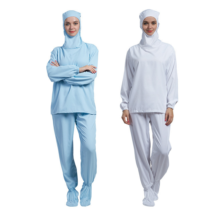 Breathable Sweat Absorbing Antistatic Clean Workshop Clothing Cleanroom ...