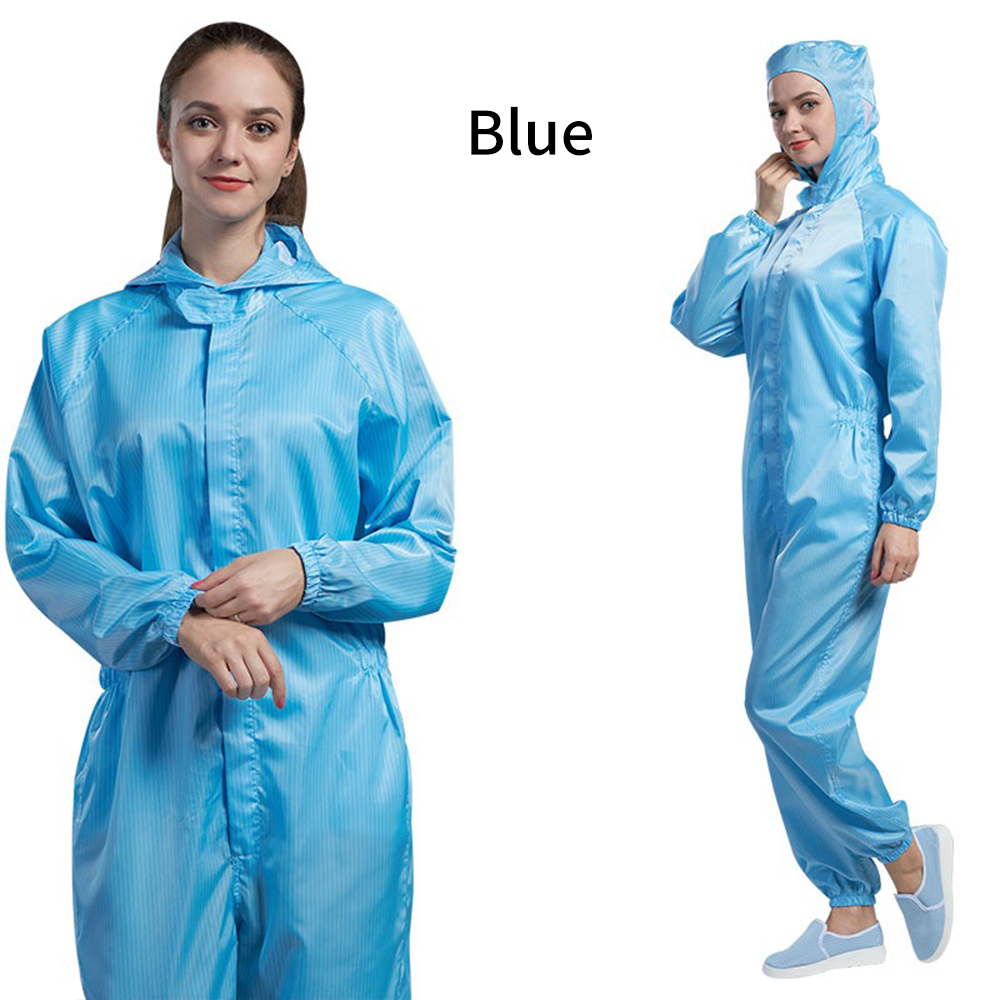 Anti-Static ESD Cleanroom Coverall for Pharmaceutical Labs