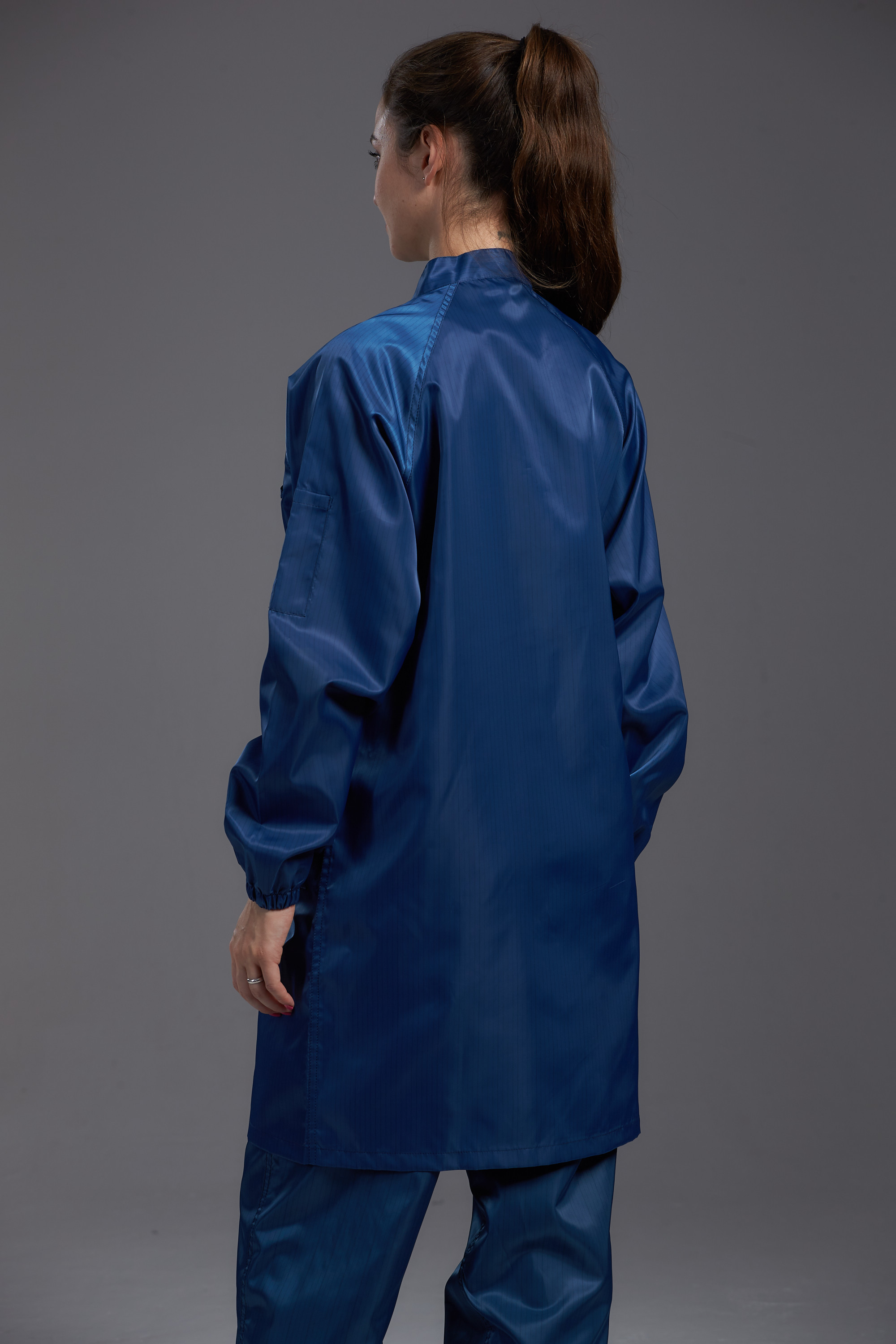 Anti Static ESD Garment Resuable labcoat Class1000 straight open zipper ...