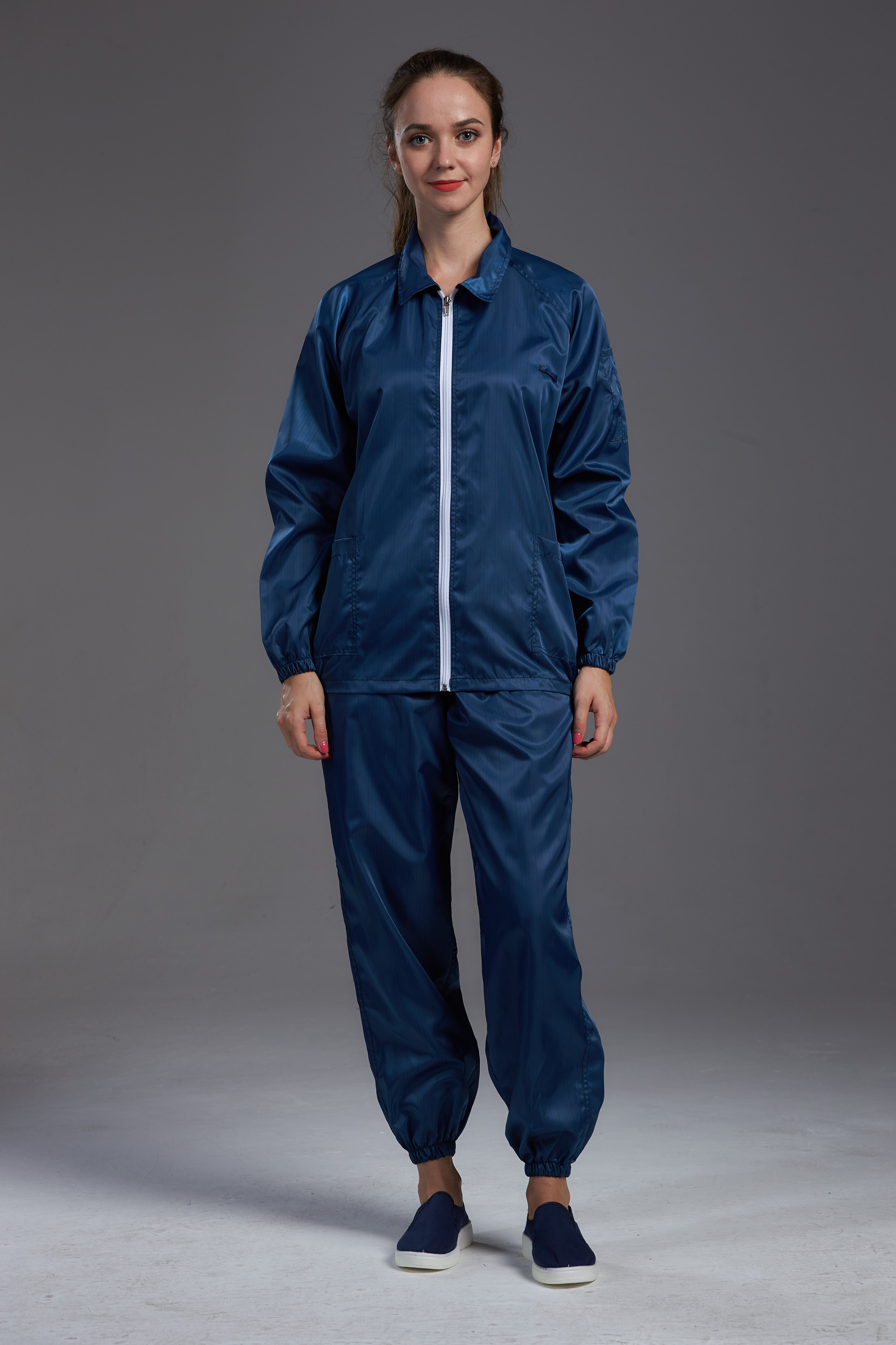 Electronic industry used Anti Static ESD Jacket and pants dark blue ...