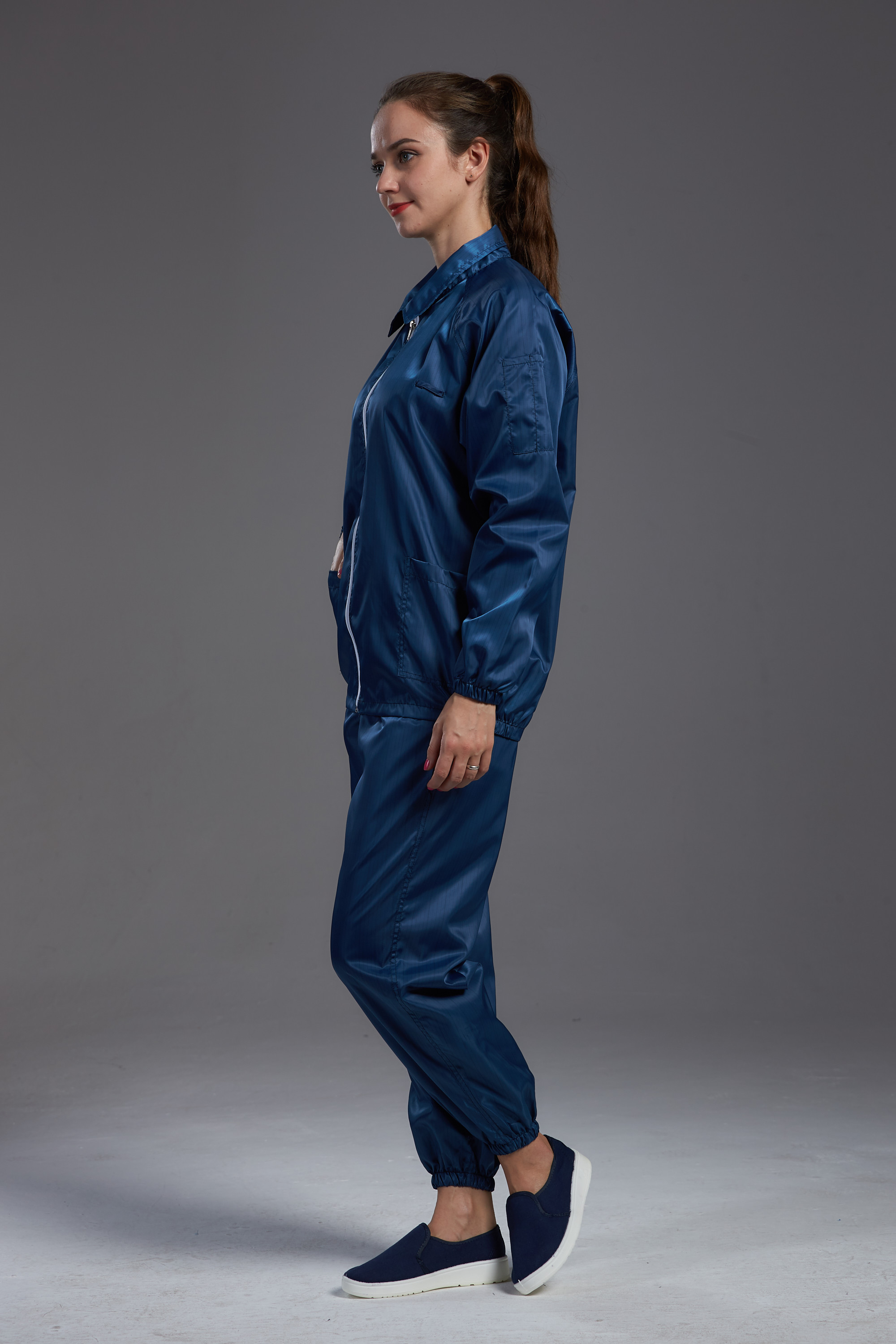 Electronic industry used Anti Static ESD Jacket and pants dark blue ...