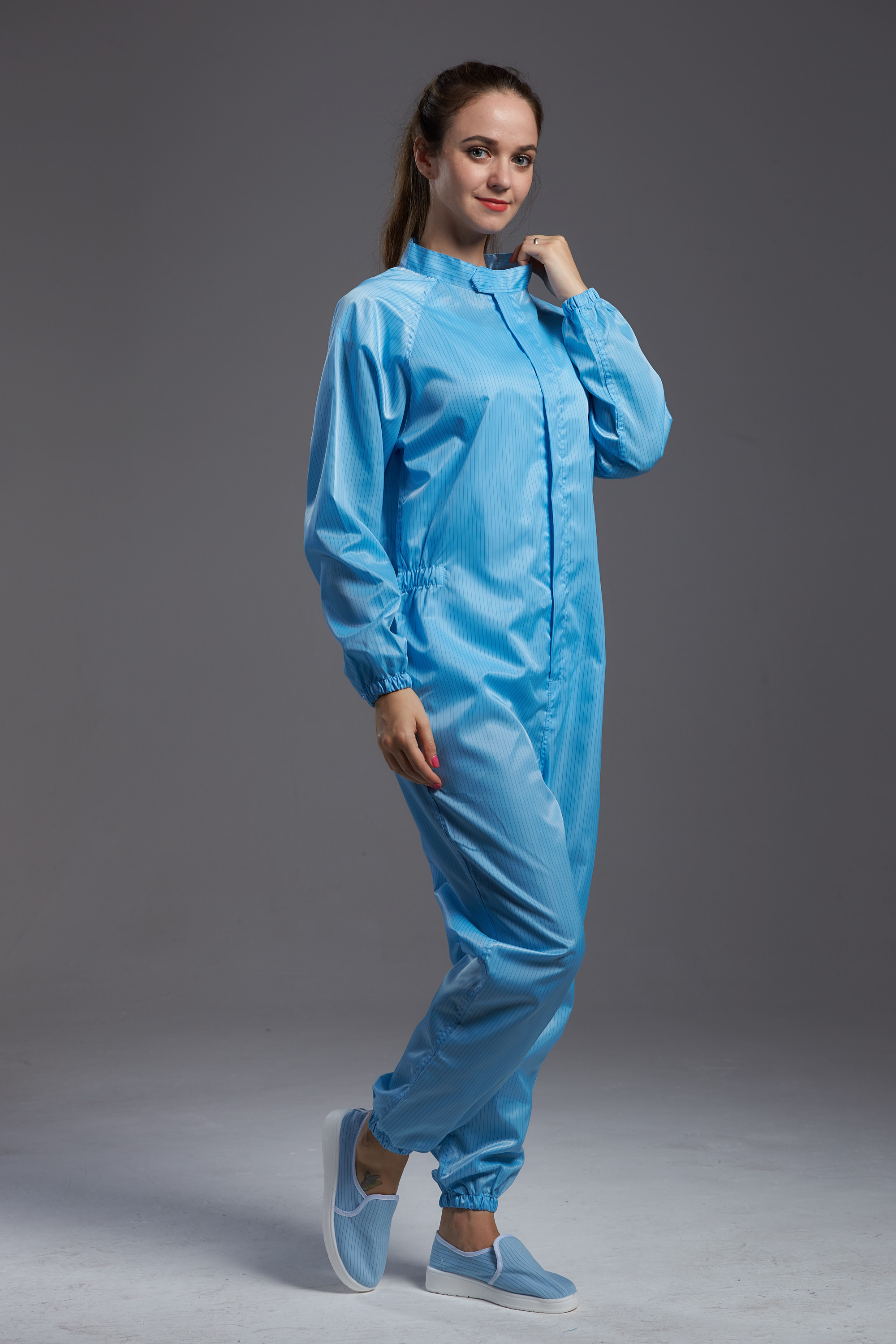 Anti static ESD blue color resuable autoclavable coverall garments ...