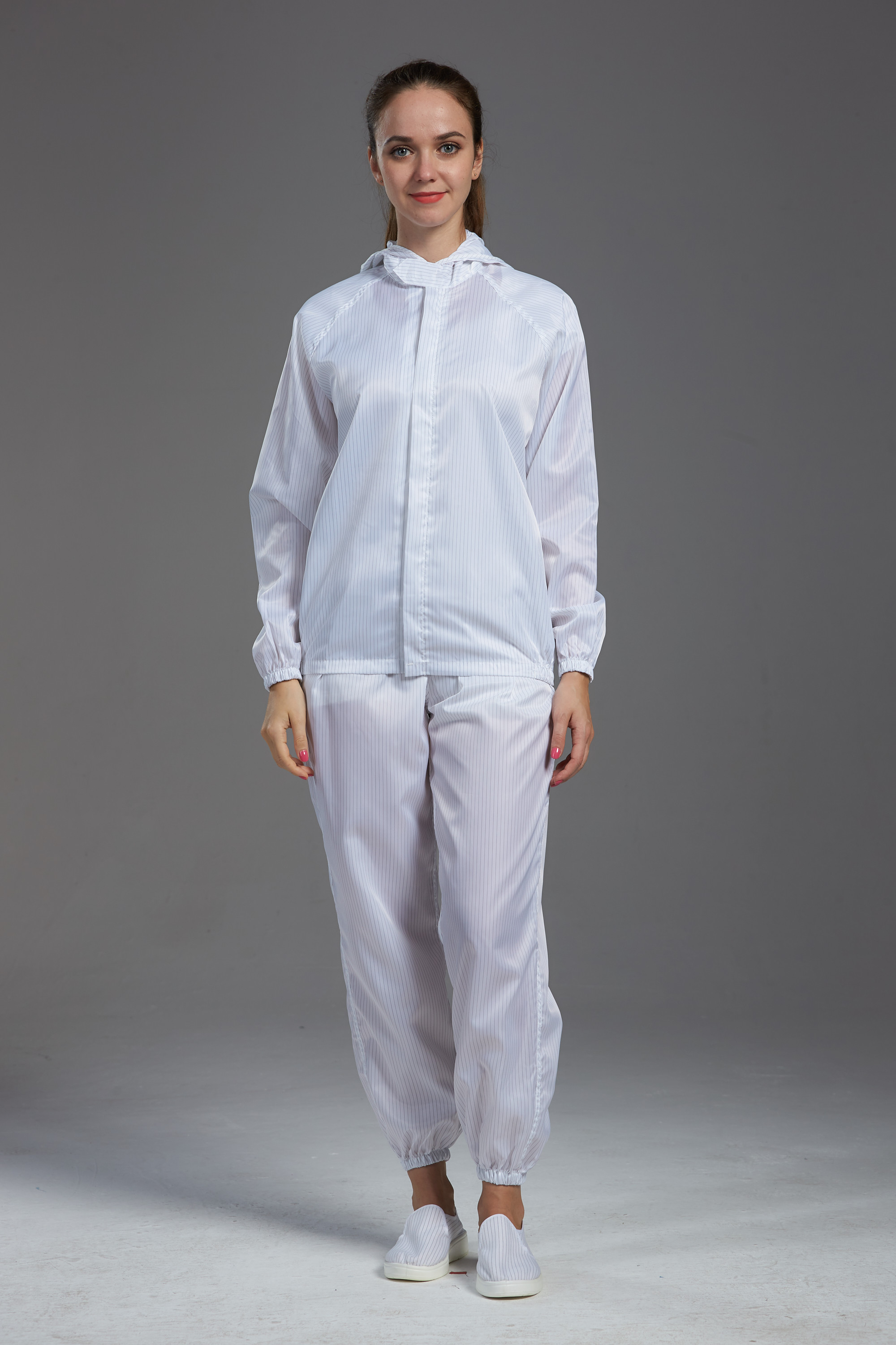 Cleanroom ESD antistatic autoclaved sterilized jacket and pants white ...
