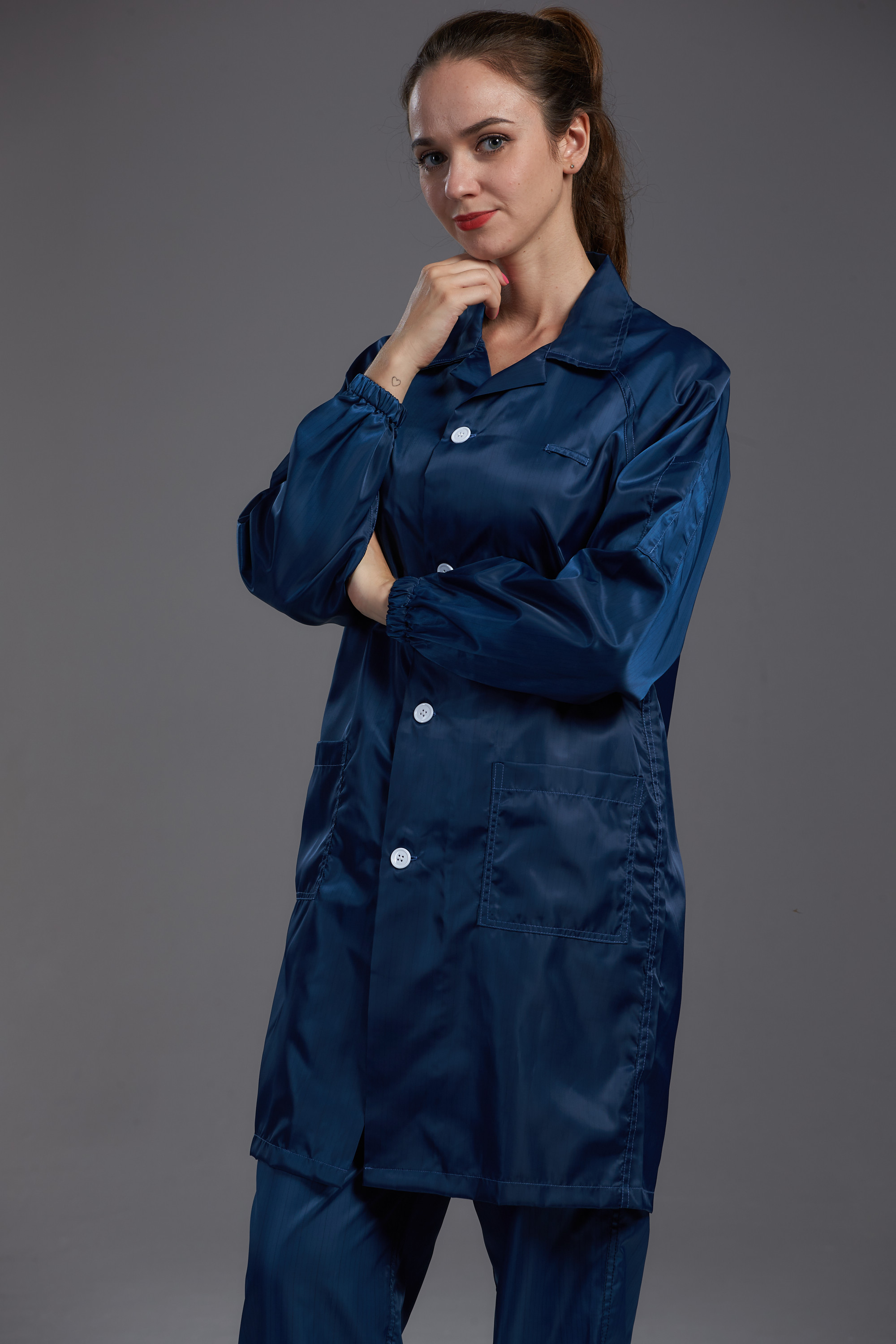 Industrial Clean Room Uniforms , Dust Proof Suit Safety And Comfortable