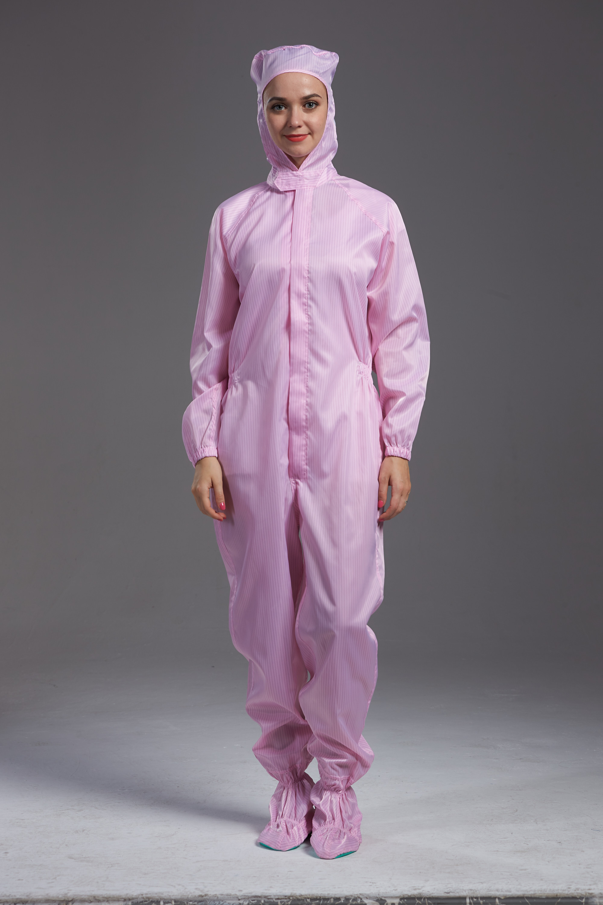 Safety Food Factory Uniform , Esd Bunny Suits Protective Clothing