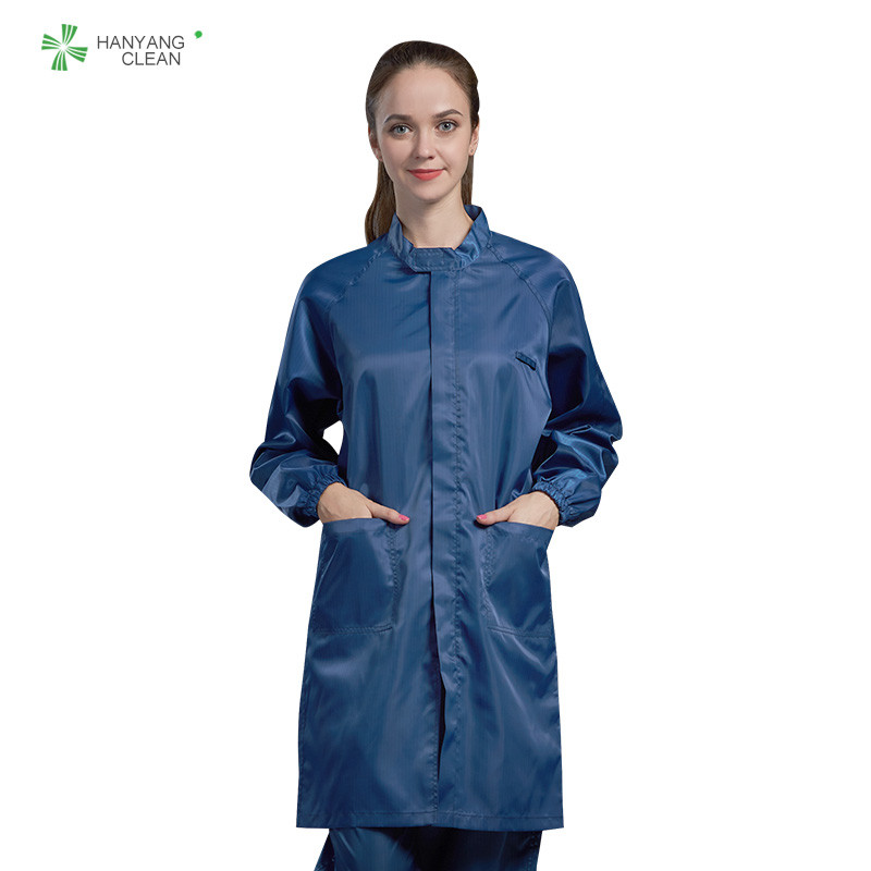 ESD antistatic lint-free and dust-proof polyester lab coat and smock ...