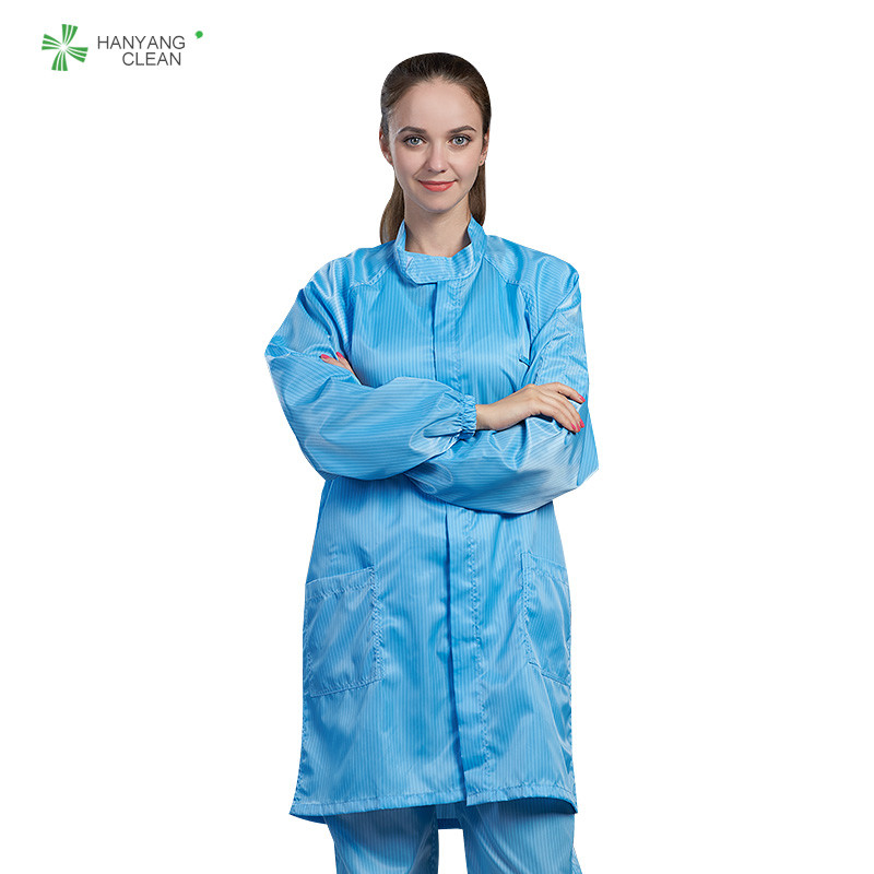 ESD antistatic lint-free and dust-proof polyester lab coat and smock ...