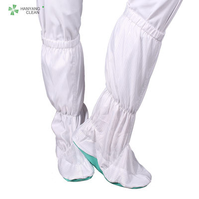 Blue stripe antistatic ESD cleanroom booties anti slip PVC safety soft ...