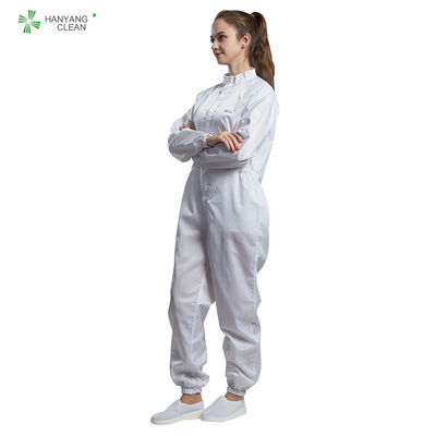 S - 5XL Clean Room Garments Dust Free White Color Hooded Overall With ...