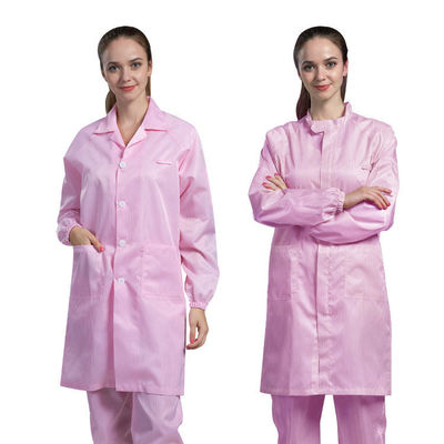 OEM Unisex Polyester Anti Static Gown Esd Smock Uniform For Cleanroom