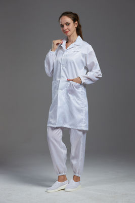 Cleanroom smock and gown anti static ESD polyster and conductive fiber ...